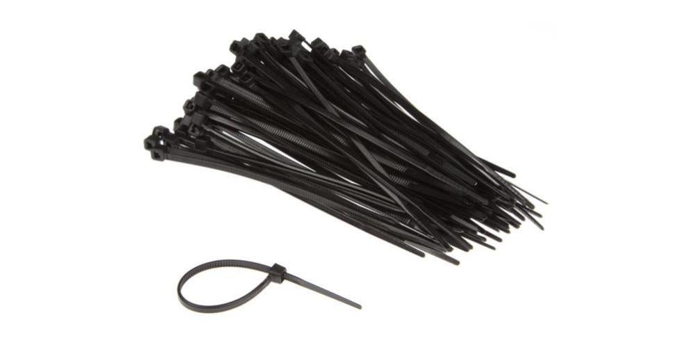 Perel NYLON CABLE TIE SET - 2.5 x 100 mm - BLACK (100 pcs) | Leroy Merlin