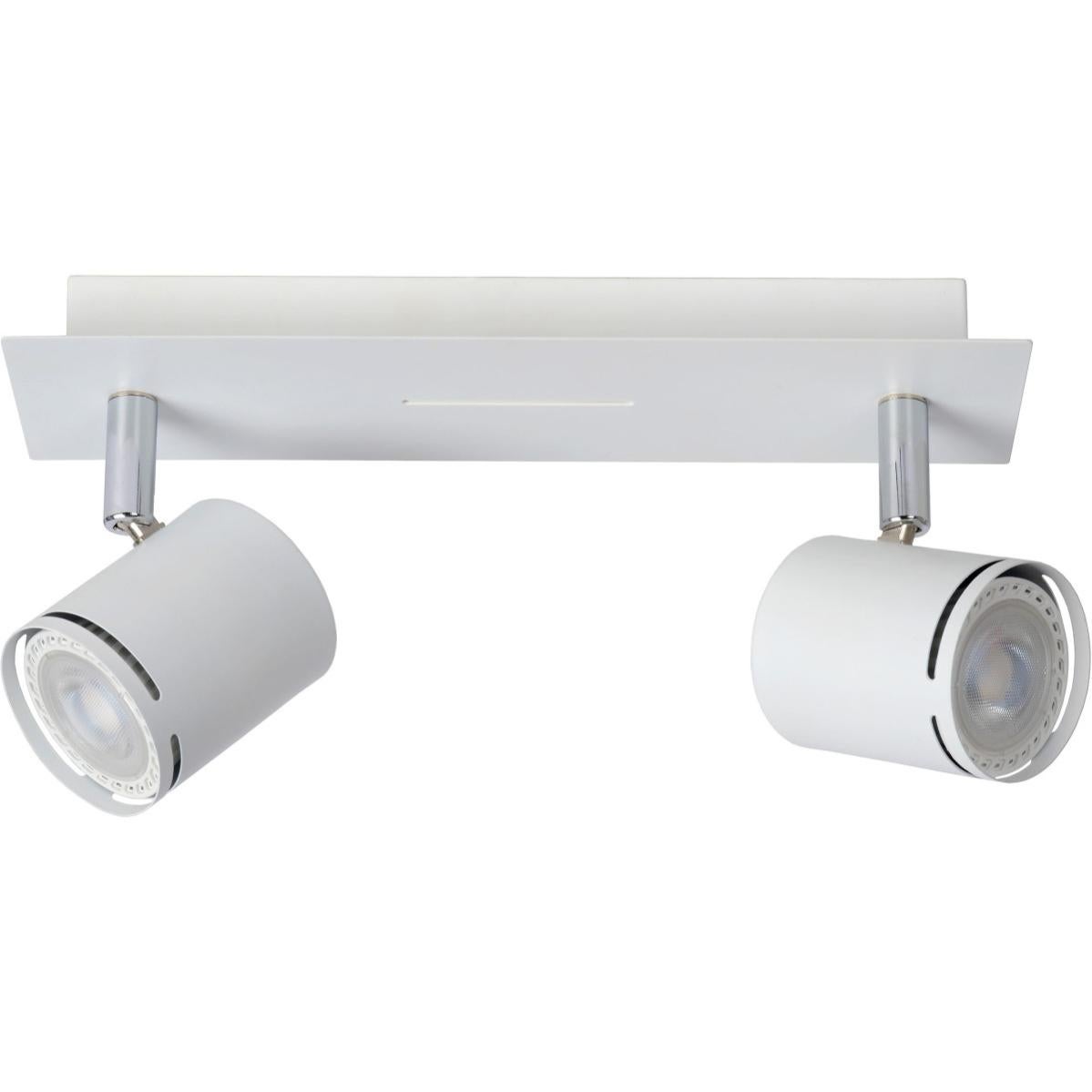 Spot design en métal blanc 2 spots Nigaro | Leroy Merlin