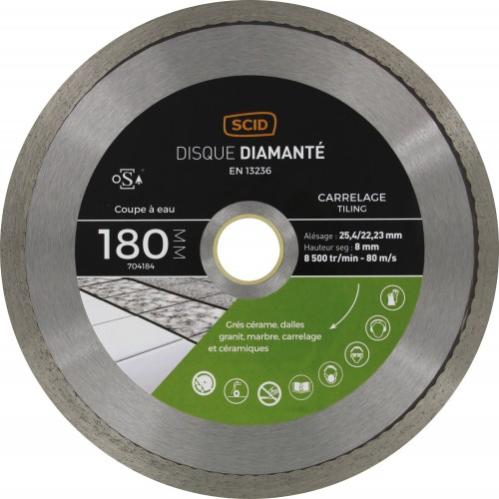 Disque diamanté carreleur pro ° 180 mm carrelage céramique marbre grès ...