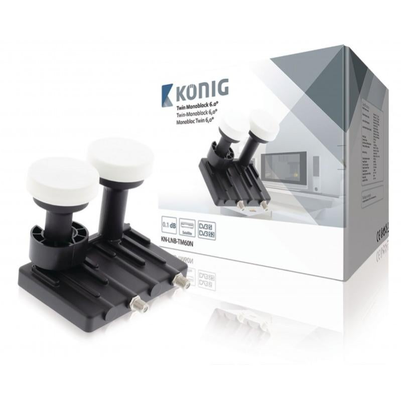 KÖNIG Tete LNB universelle monoblock Twin Monoblock 6.0° 1.1 dB | Leroy Merlin