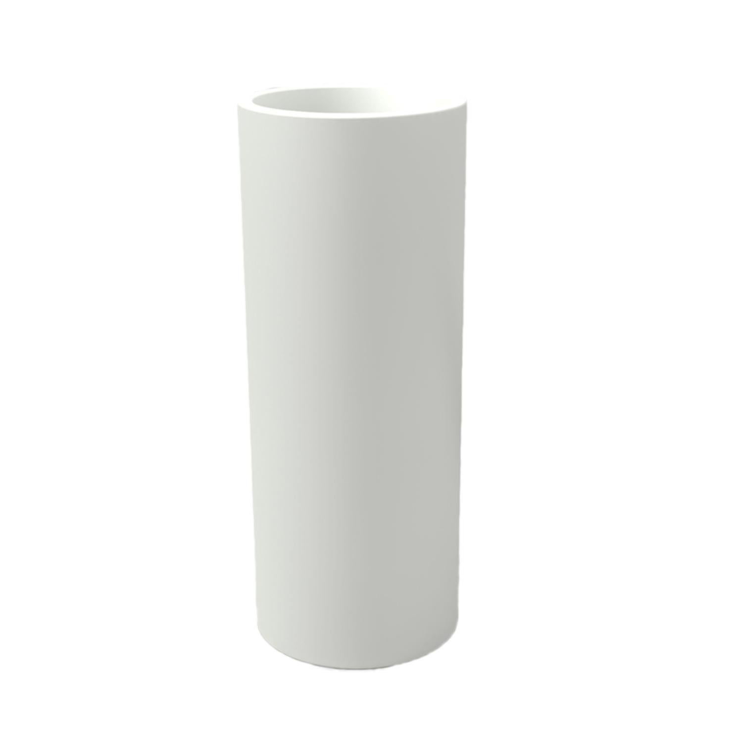 Vaso moderno in resina tondo H 90 Ø 35 Bianco modello Barocco | Leroy ...