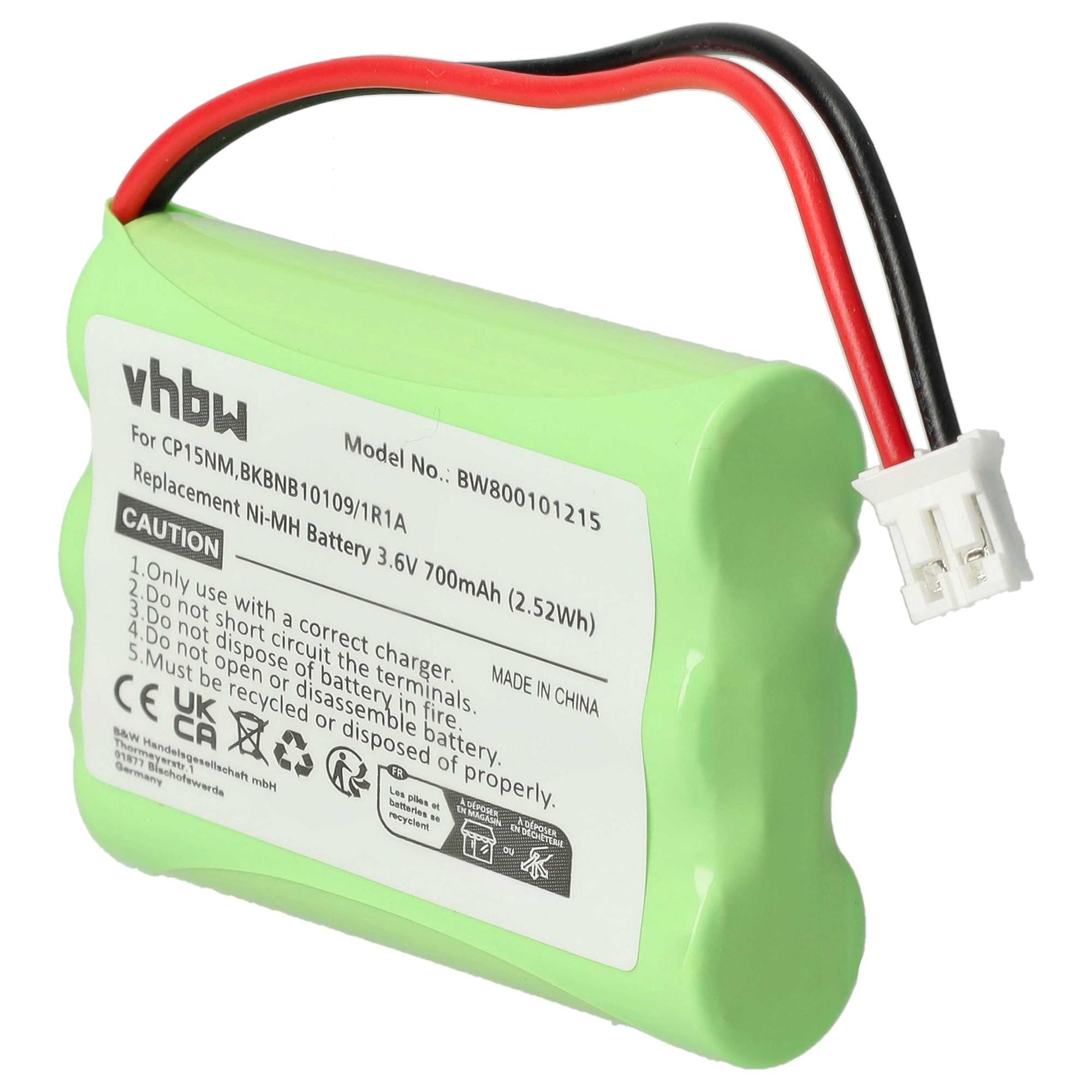 Vhbw NiMH batteria 700mAh (3.6V) per babyphone babyfone babytalker ...