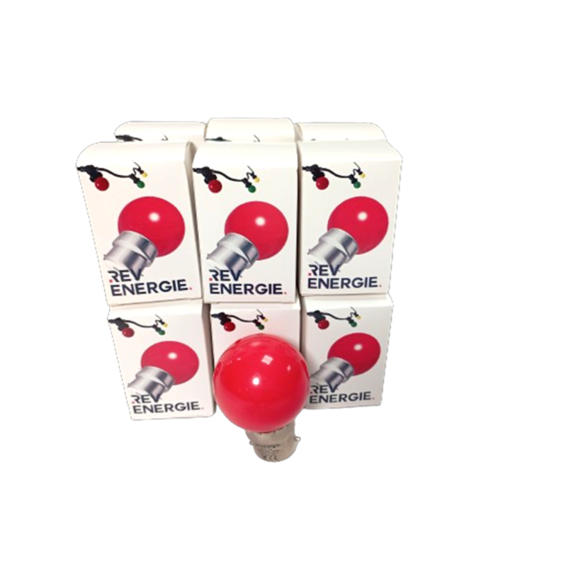 Lot de 12 ampoules rouges B22 Incassables avec culot en fer | Leroy Merlin