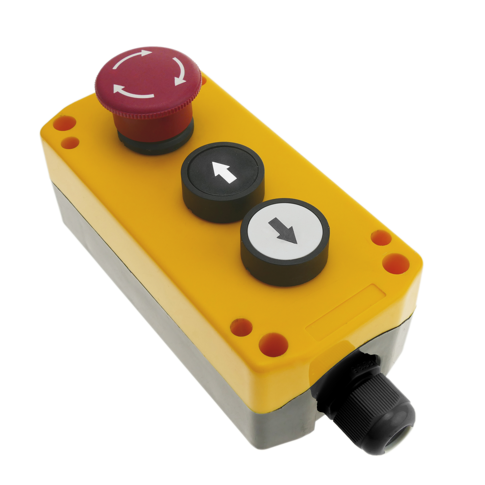 Boîte de commande avec 2 boutons poussoirs momentanés et arrêt d ...