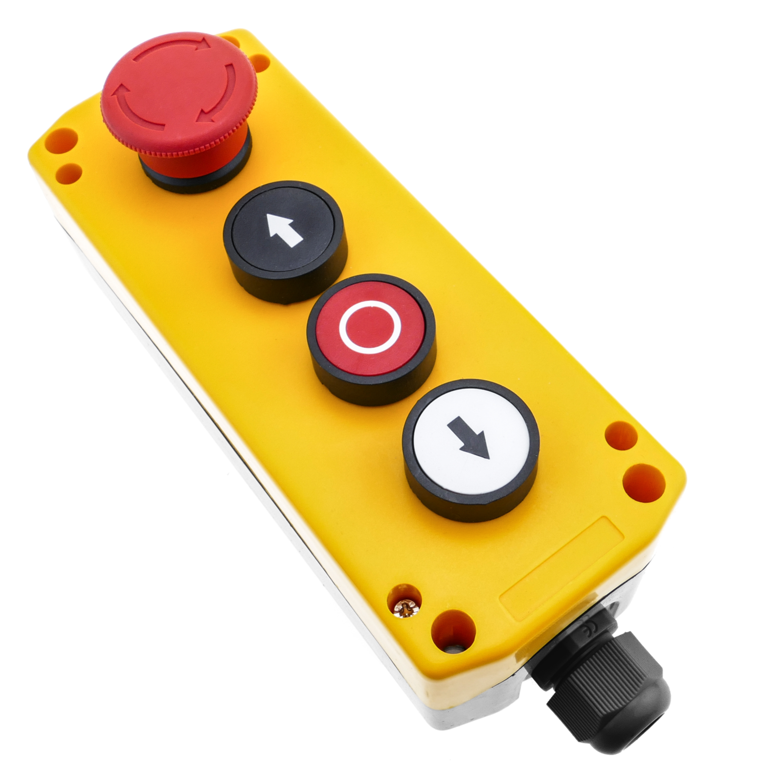 Boîte de commande avec 3 boutons poussoirs momentanés et arrêt d ...
