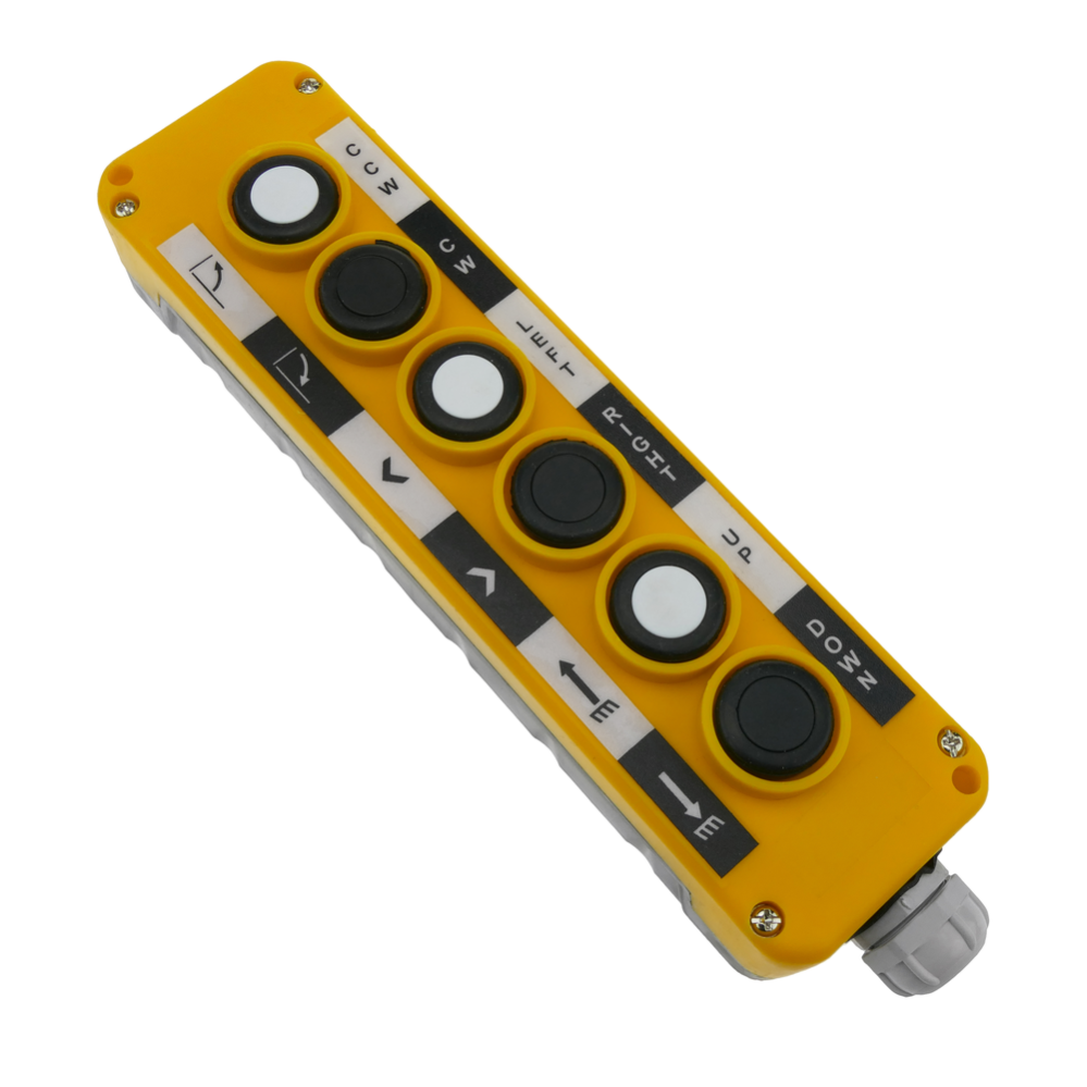 Boîte de commande avec 2+2+2 boutons poussoirs momentanés par série ...