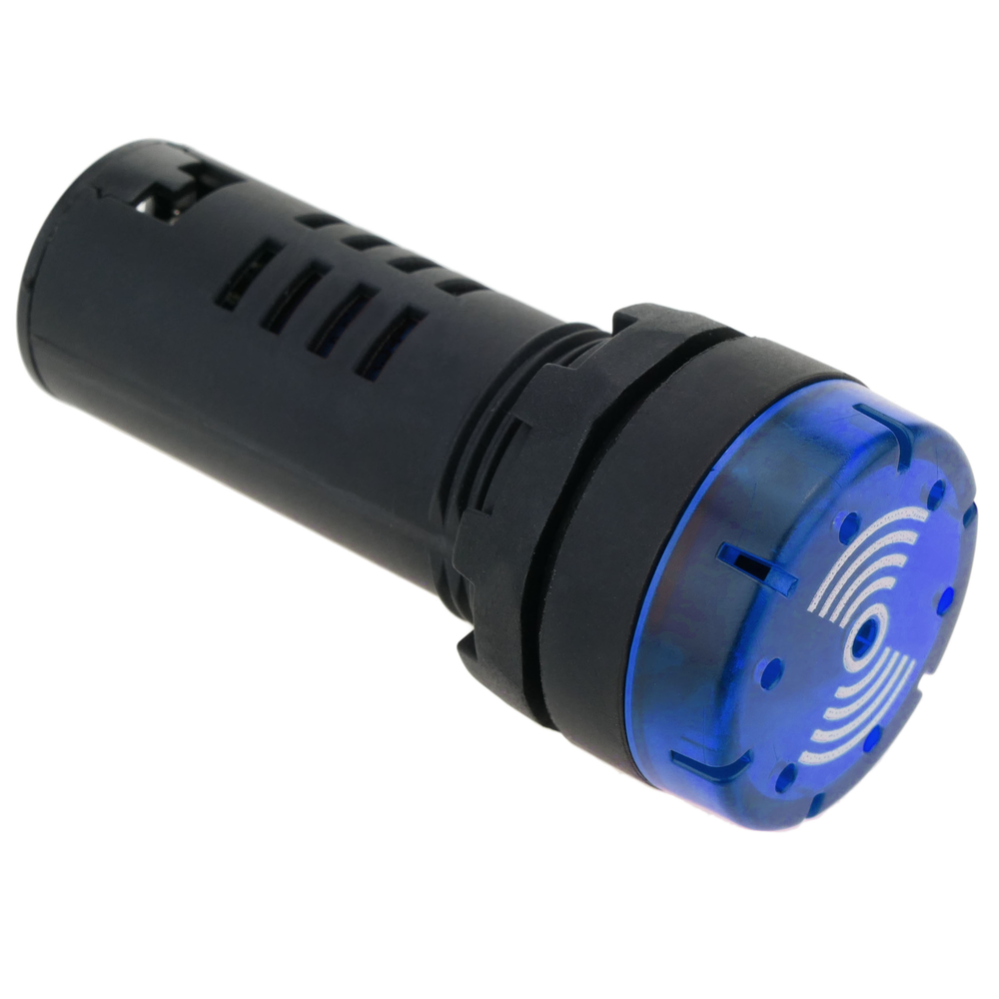 Buzzer 22mm 220 VAC pour panneaux de commande signal sonore bleu ...