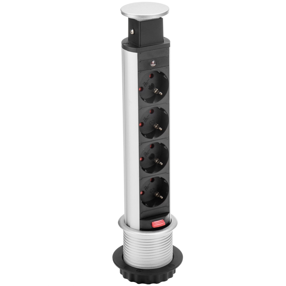 Multiprise Tour Rétractable Avec 4 Prises Schuko 16 A 250 V | Leroy Merlin