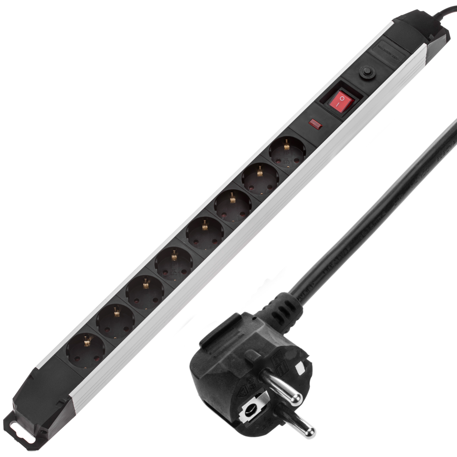 Multiprise 8 prises avec interrupteur et parafoudre (1.5m câble ...