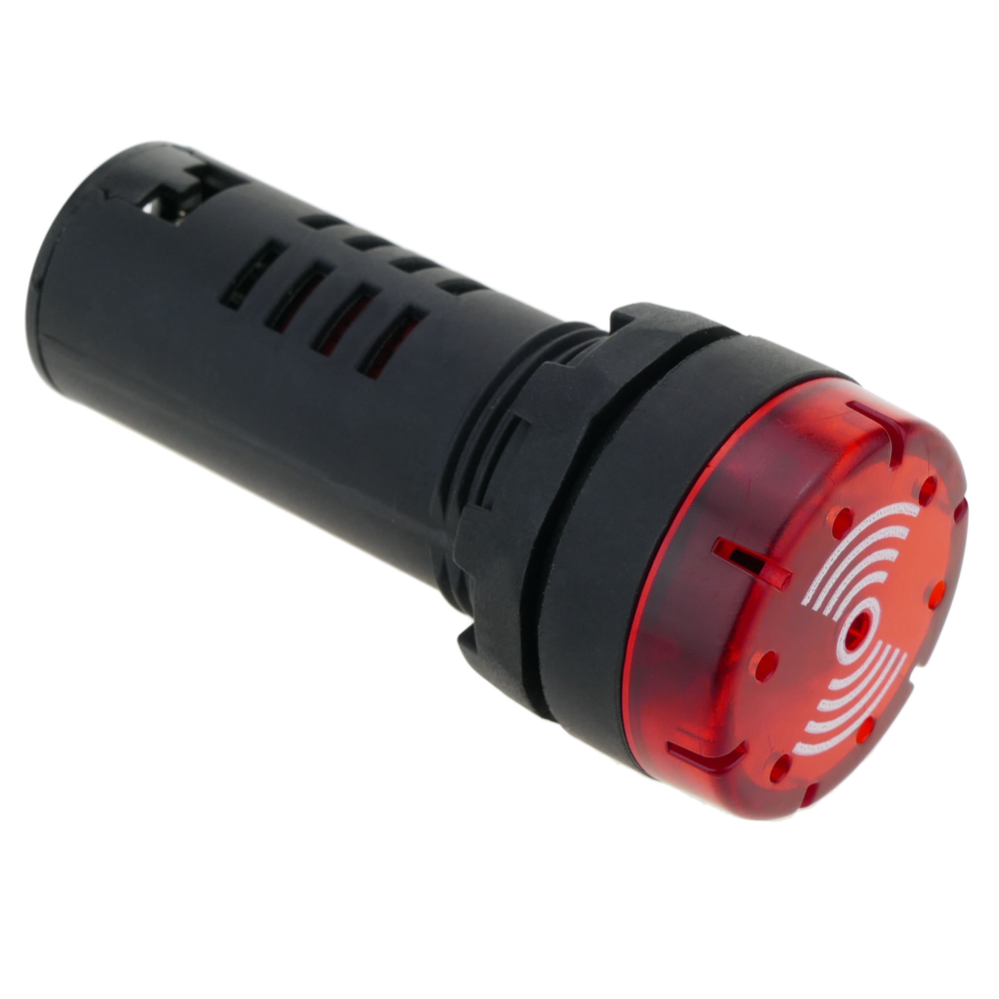 Buzzer 22mm 220 VAC pour panneaux de commande signal sonore rouge ...