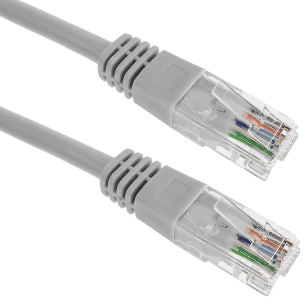 Câble réseau Ethernet croisé UTP gris Cat.5e de 5 m | Leroy Merlin
