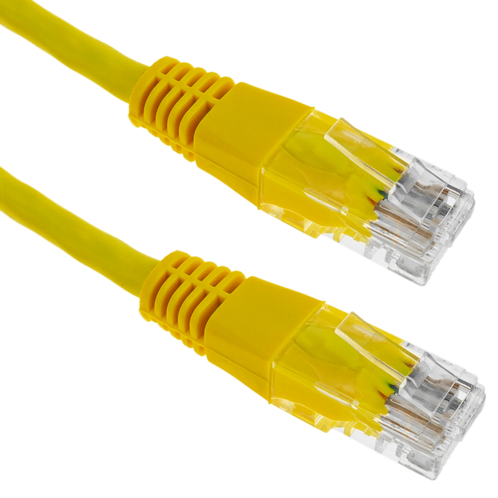 Câble réseau Ethernet UTP Cat.5e jaune 1 m | Leroy Merlin