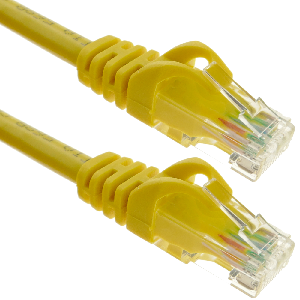 Cable de red ethernet LAN UTP RJ45 Cat.6a amarillo 3 metros | Leroy Merlin