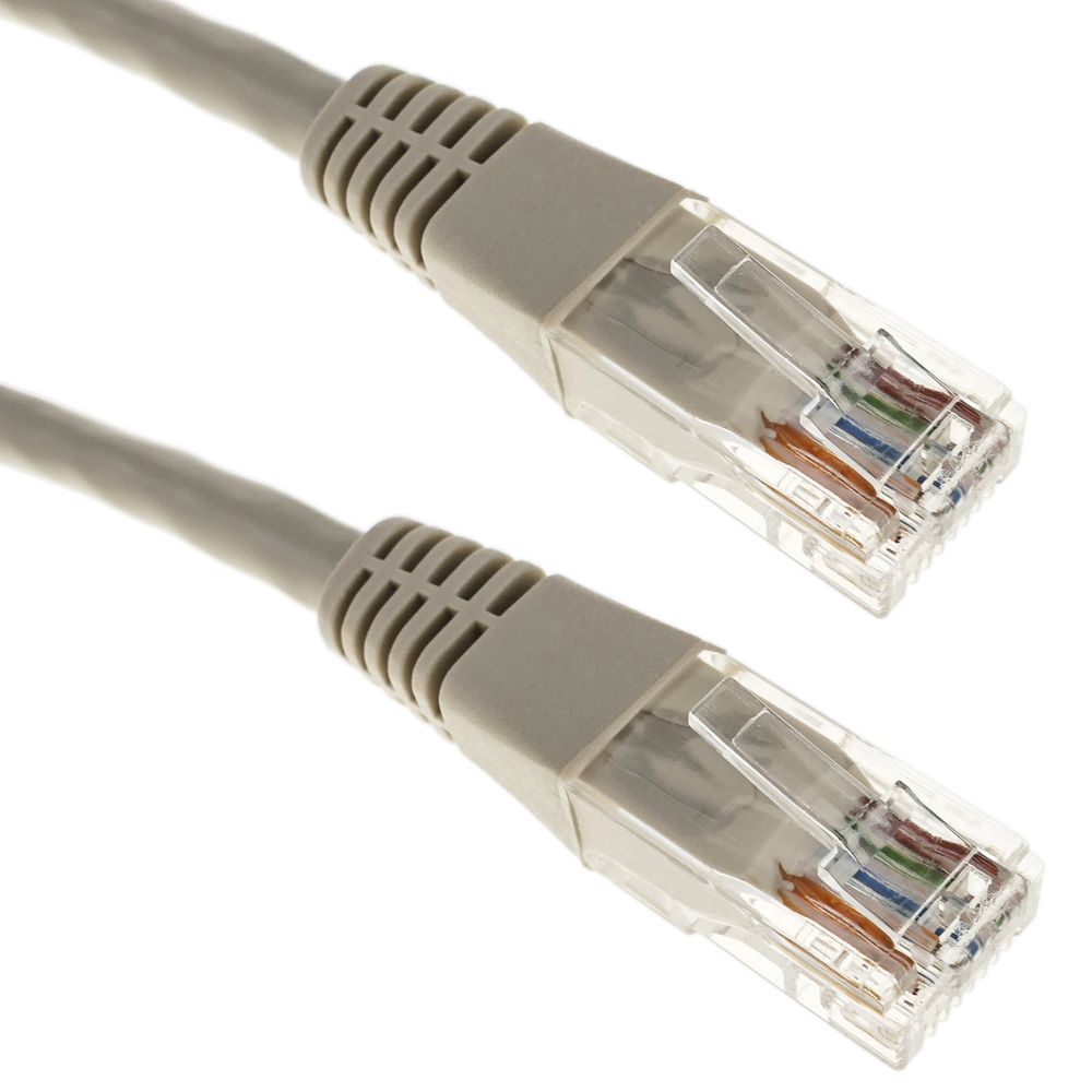 Câble réseau Ethernet UTP gris Cat.5e 1 m | Leroy Merlin