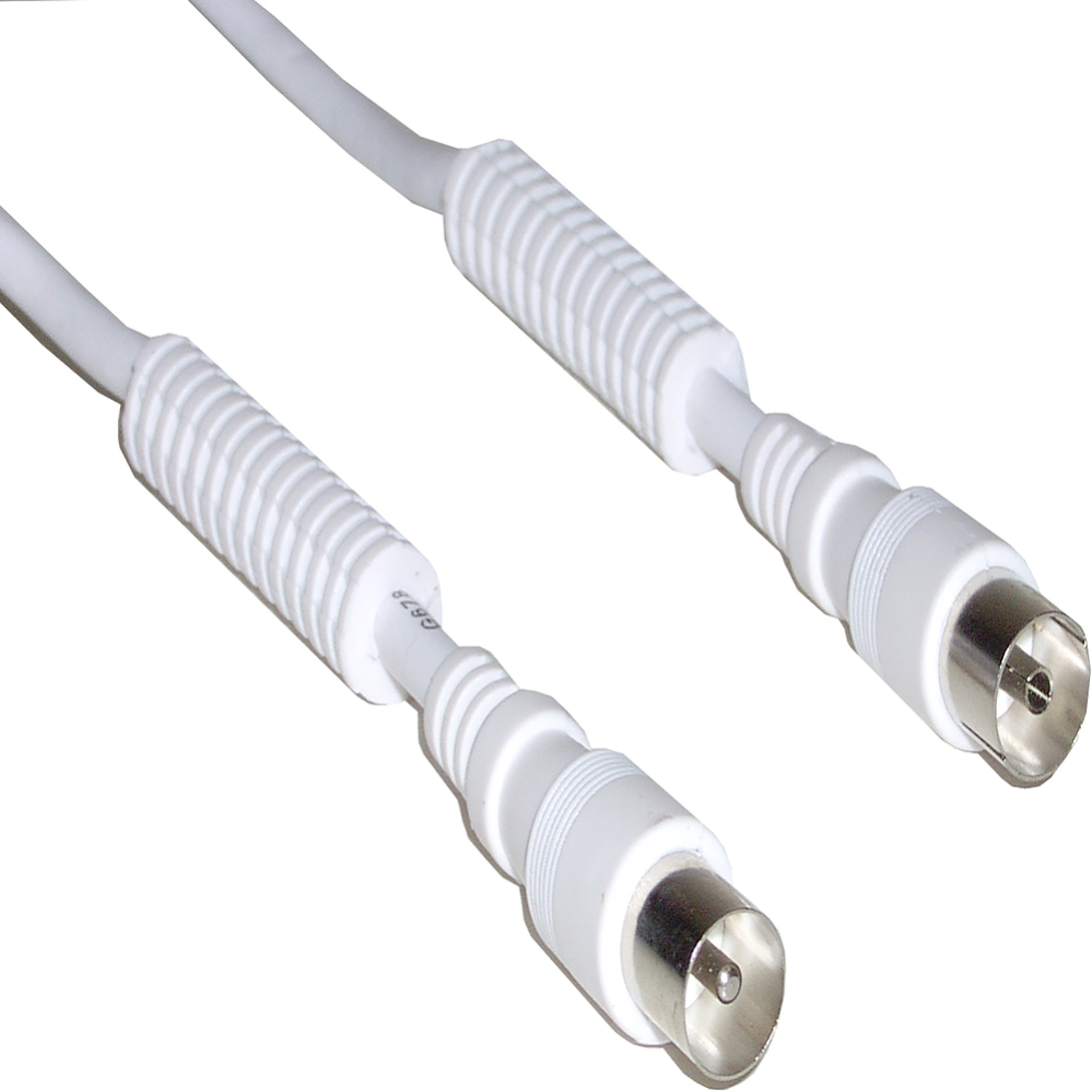Coaxial Antenne TV câble 75 Ohms Filtre (1.5m/Blanco) | Leroy Merlin