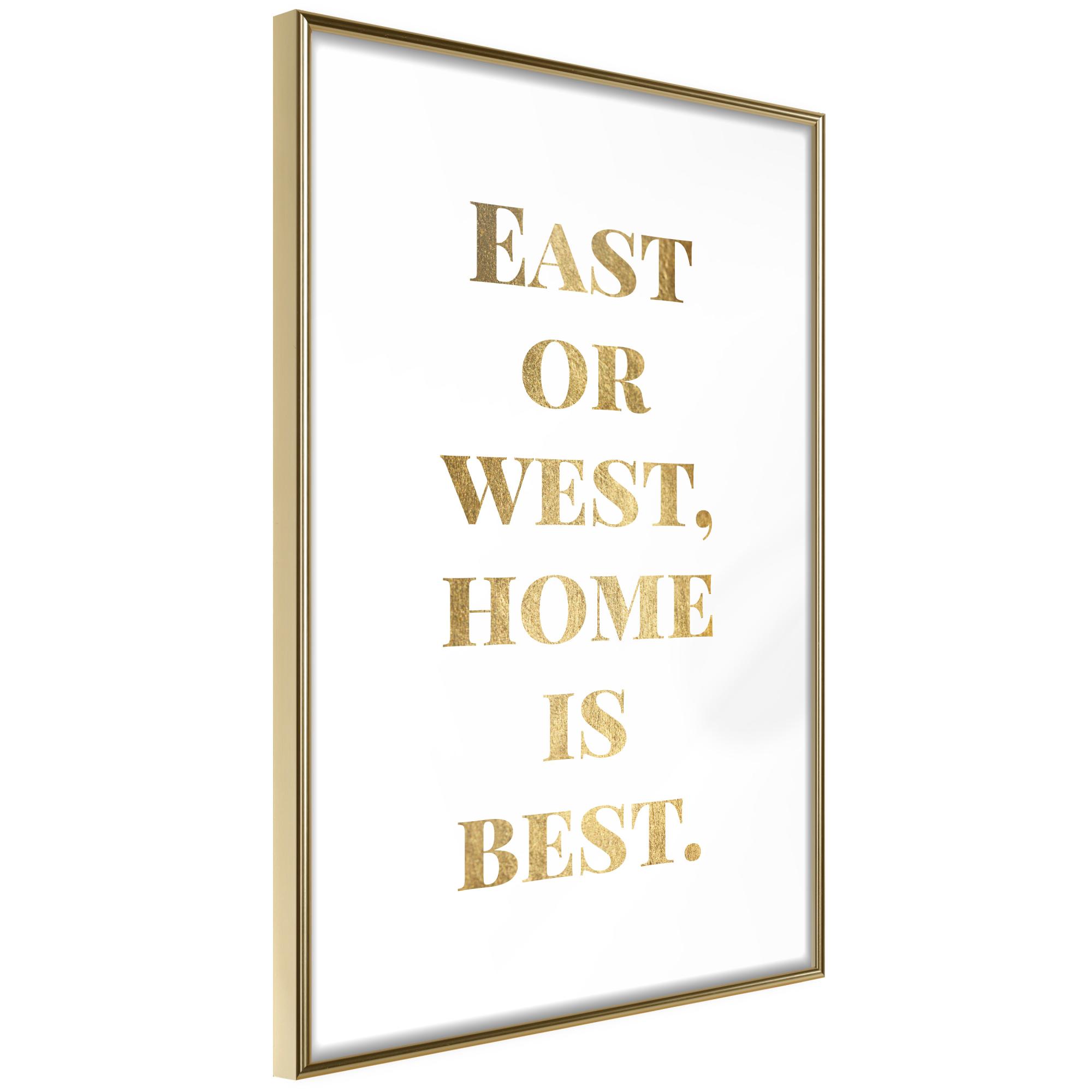 Poster - Home Is Best (Gold) 20x30 cm | Leroy Merlin