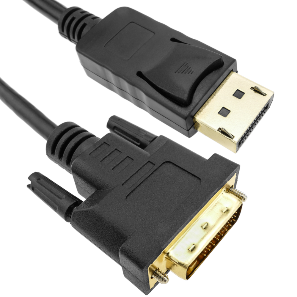 Cable de vídeo DisplayPort macho a DVI-D macho 2 m | Leroy Merlin