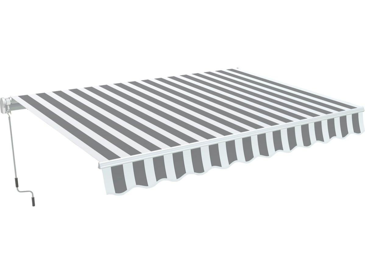 Tenda da sole in alluminio "Ombra" - Grigio e bianco | Leroy Merlin
