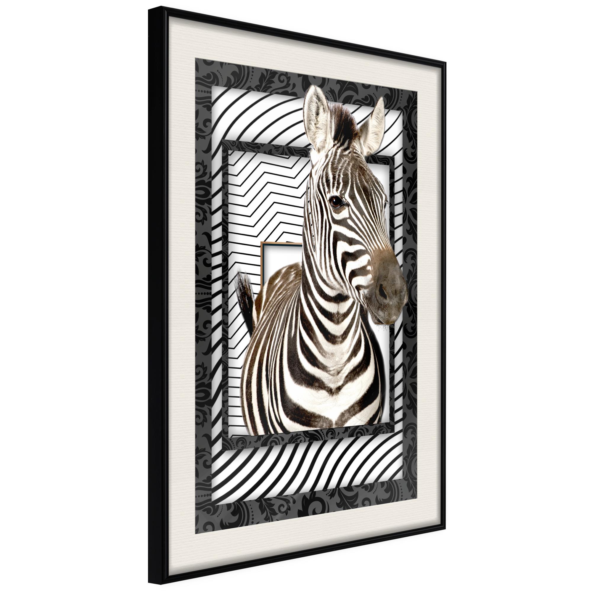Poster - Zebra in the Frame 20x30 cm | Leroy Merlin