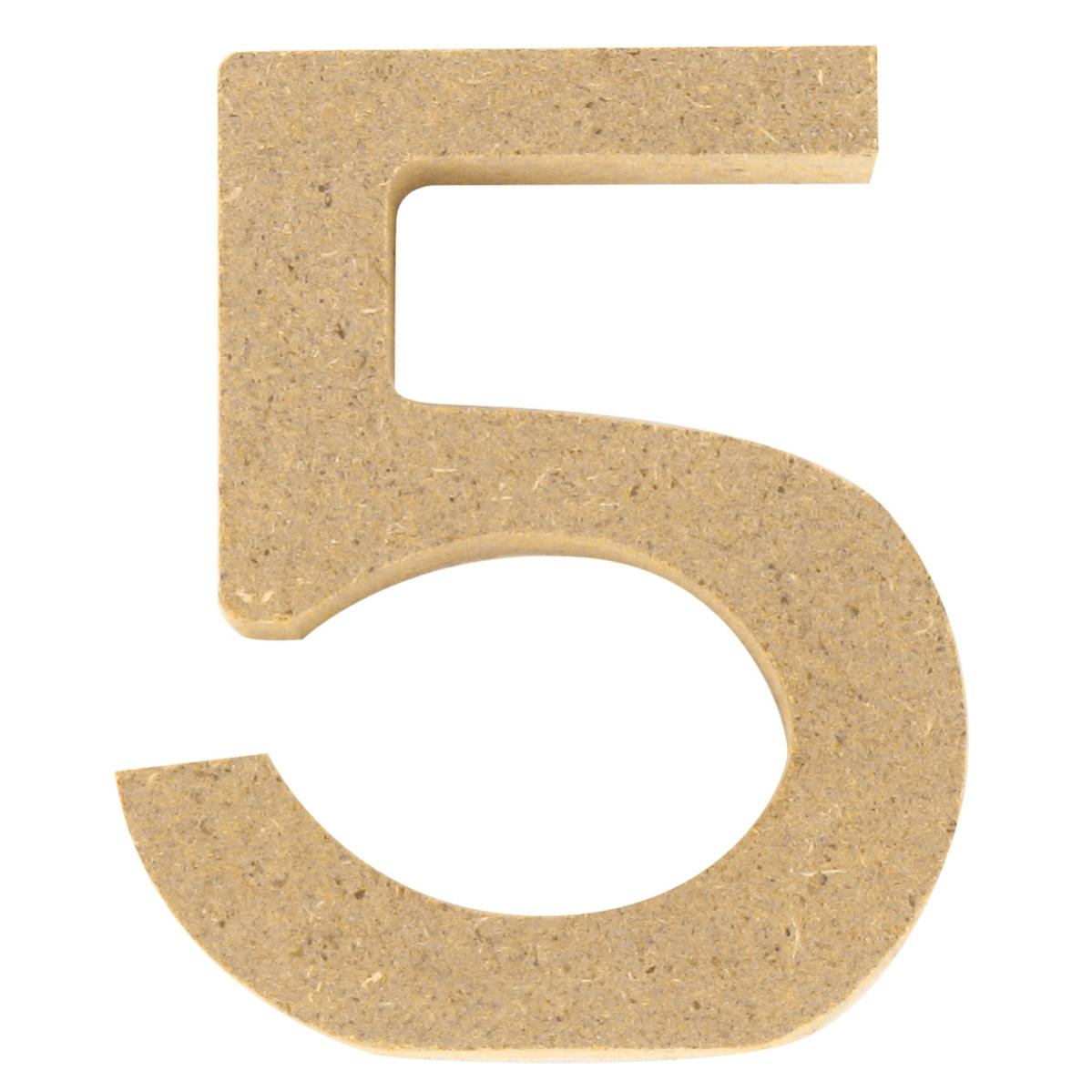 Chiffre 5 mdf 5cm | Leroy Merlin