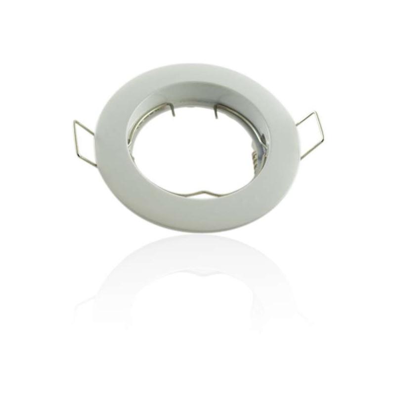 Kit Spot Led Gu10 4w équivalent 35w Blanc Froid Rond Fixe Blanc