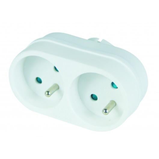 TEC HIT 250705 - Duplite - Double Prises avec Interrupteur - Forme ...