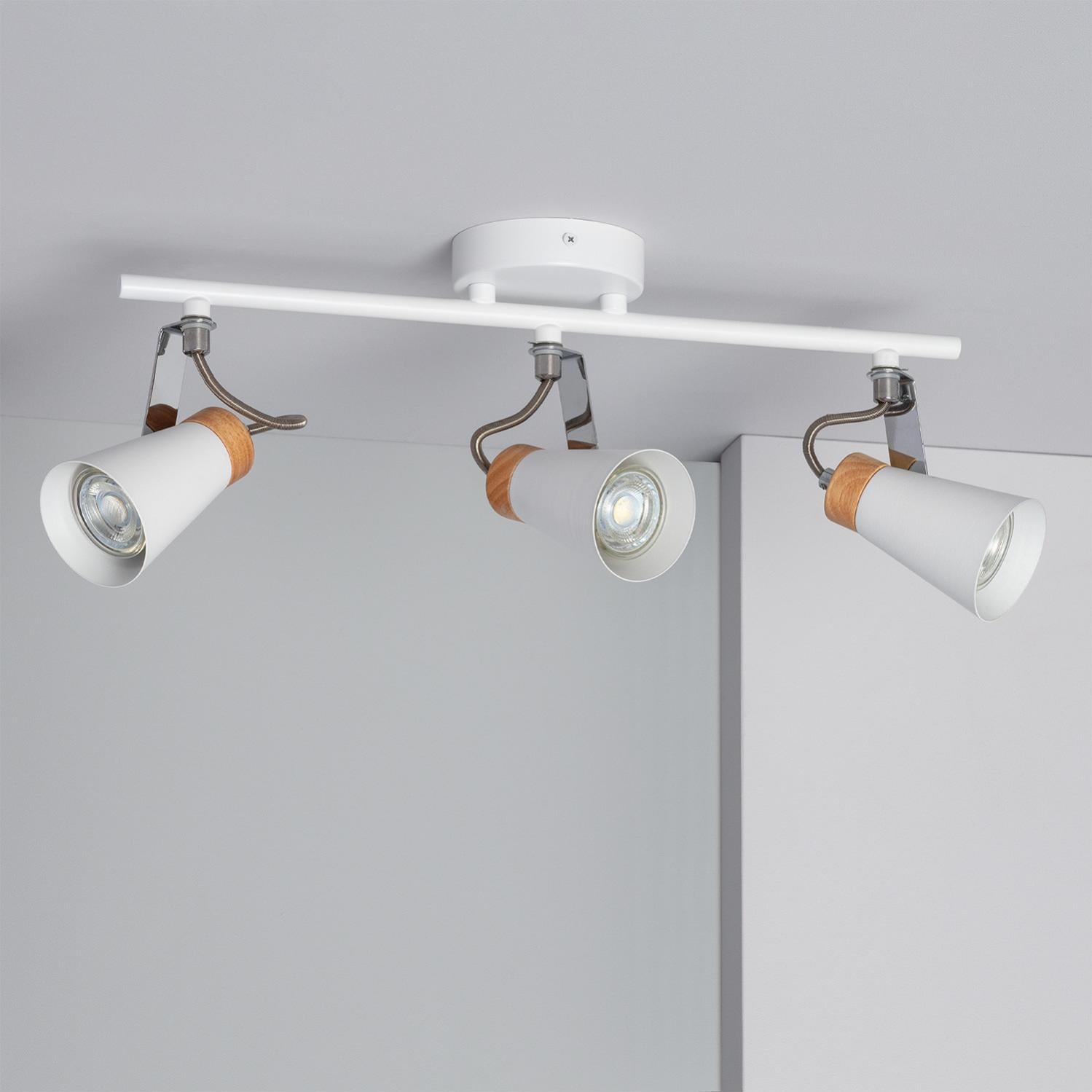 Lampadario Ledkia Mara 3 Bianco 50 W (450x100x205 Mm) | Leroy Merlin