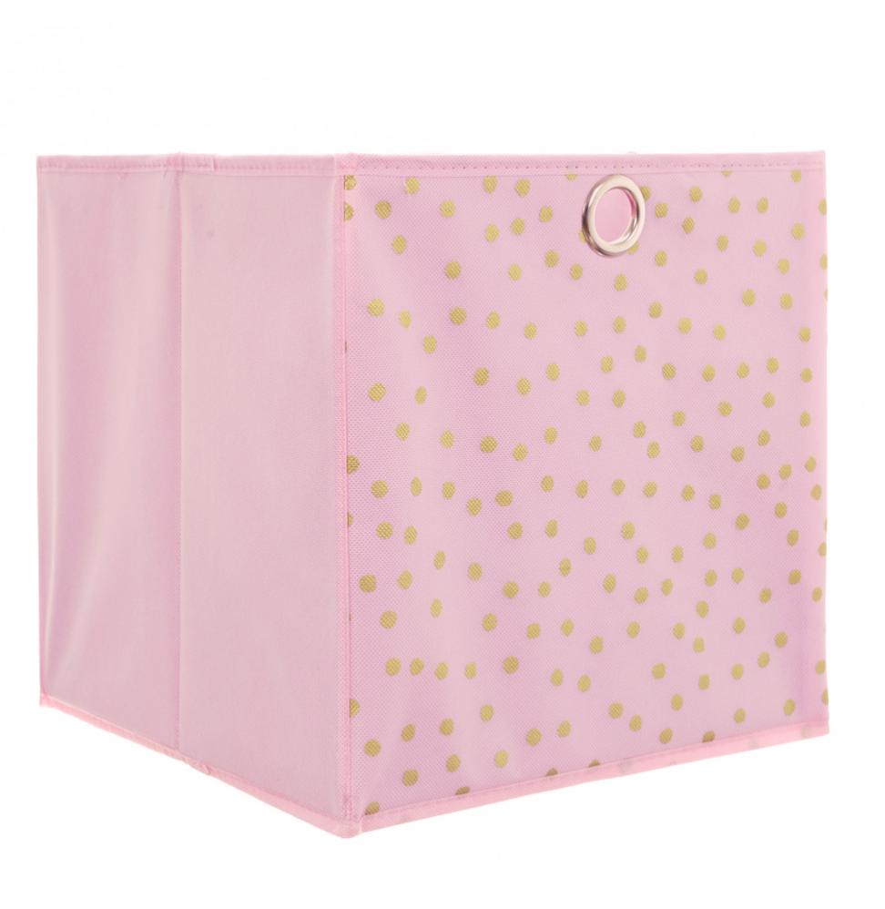 Cube de rangement - 30 x 30 cm - Rose | Leroy Merlin