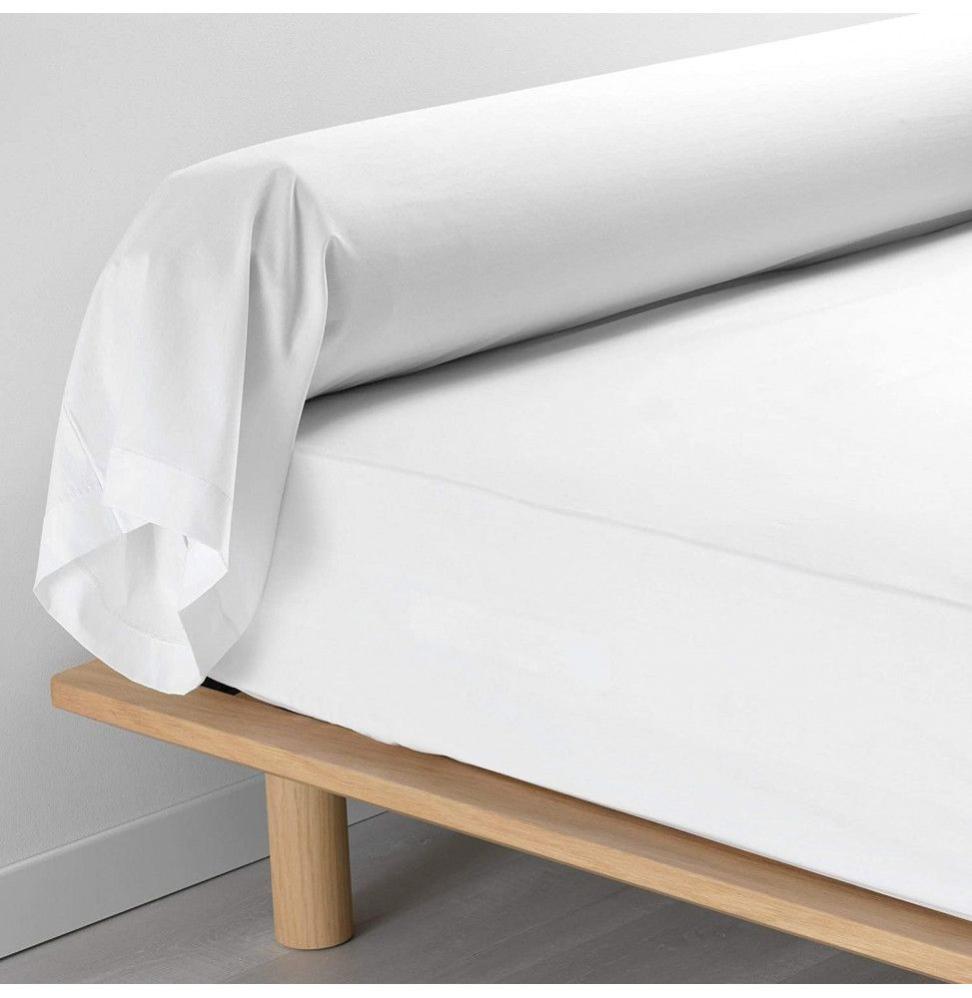Taie de traversin unie - 85 x 185 cm - Percaline - Blanc | Leroy Merlin