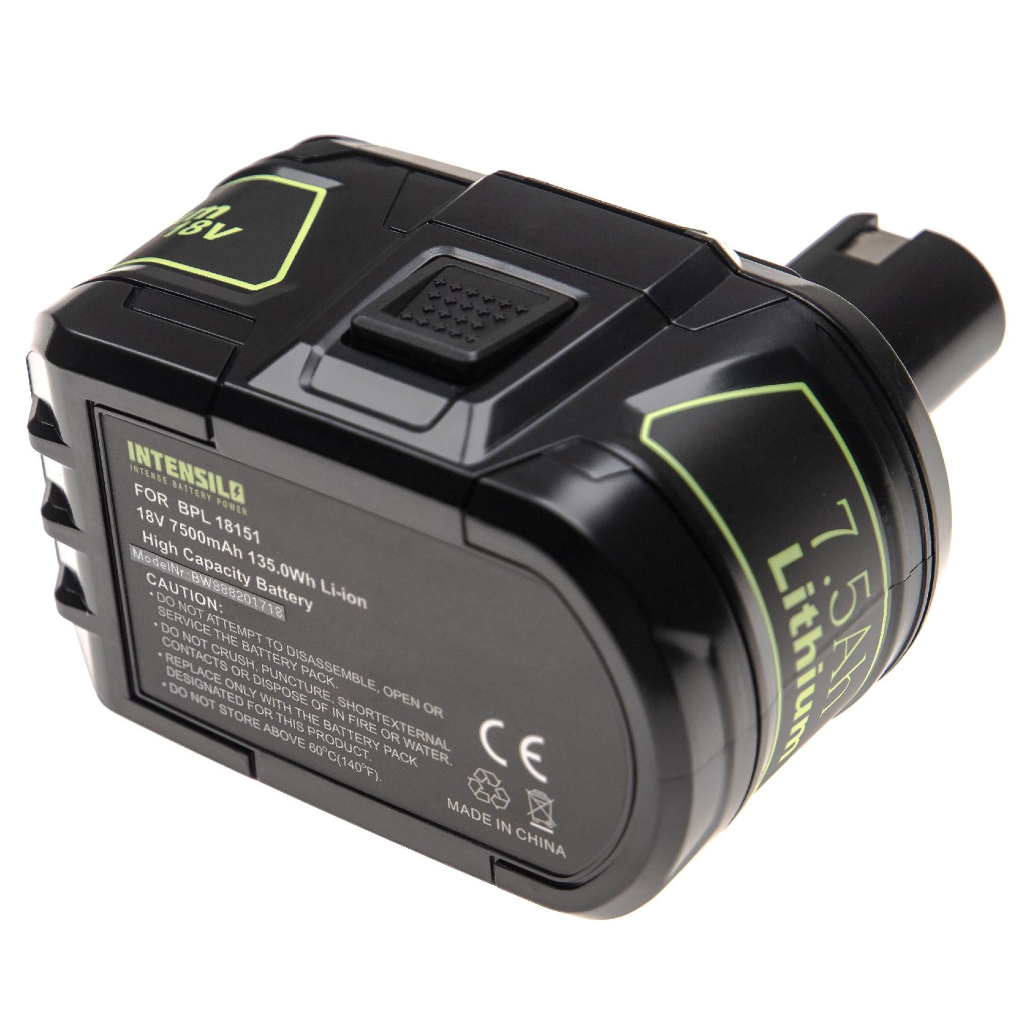 INTENSILO Batterie compatible avec Ryobi P540, P570, P600, P610, P631K ...