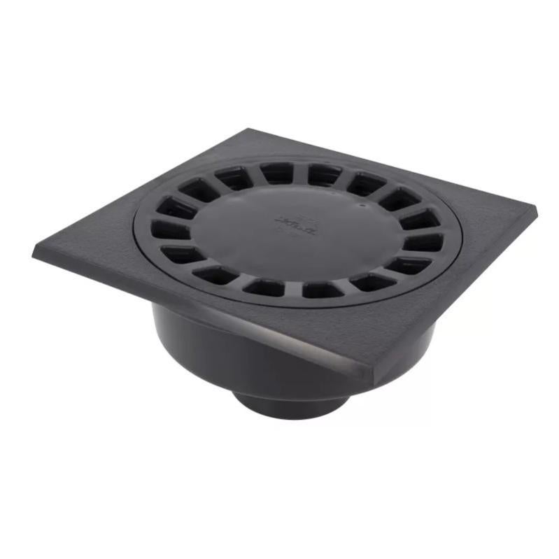 Siphon de cour Nicoll SC756 platine 20x20cm pvc gris anthracite avec ...