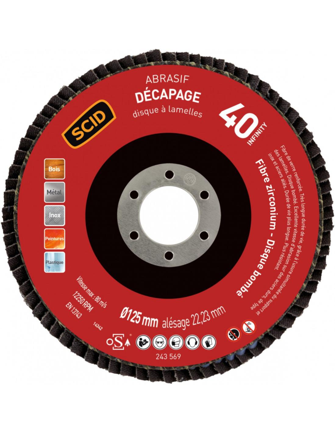 Disque zirconium infinity bombé ø 125 mm 40 1 | Leroy Merlin