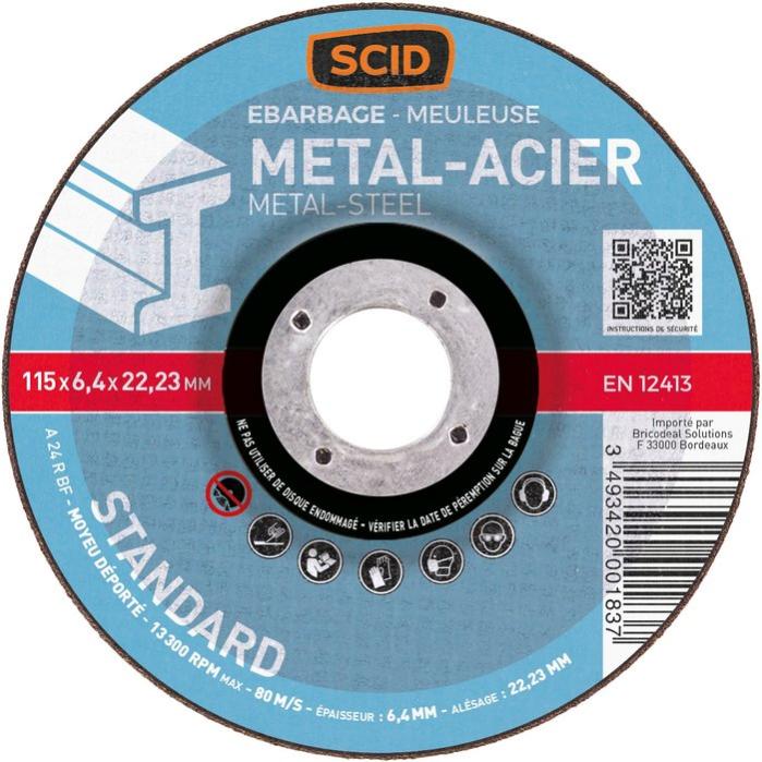 Disque à ébarber - SCID - Diamètre 115 mm - Métaux - Standard | Bricoman