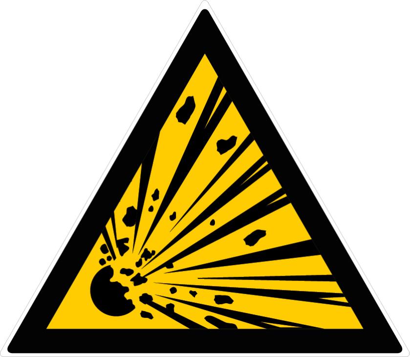 Panneau Danger d'explosion - Rigide Triangle 300mm - 4200040 | Leroy Merlin