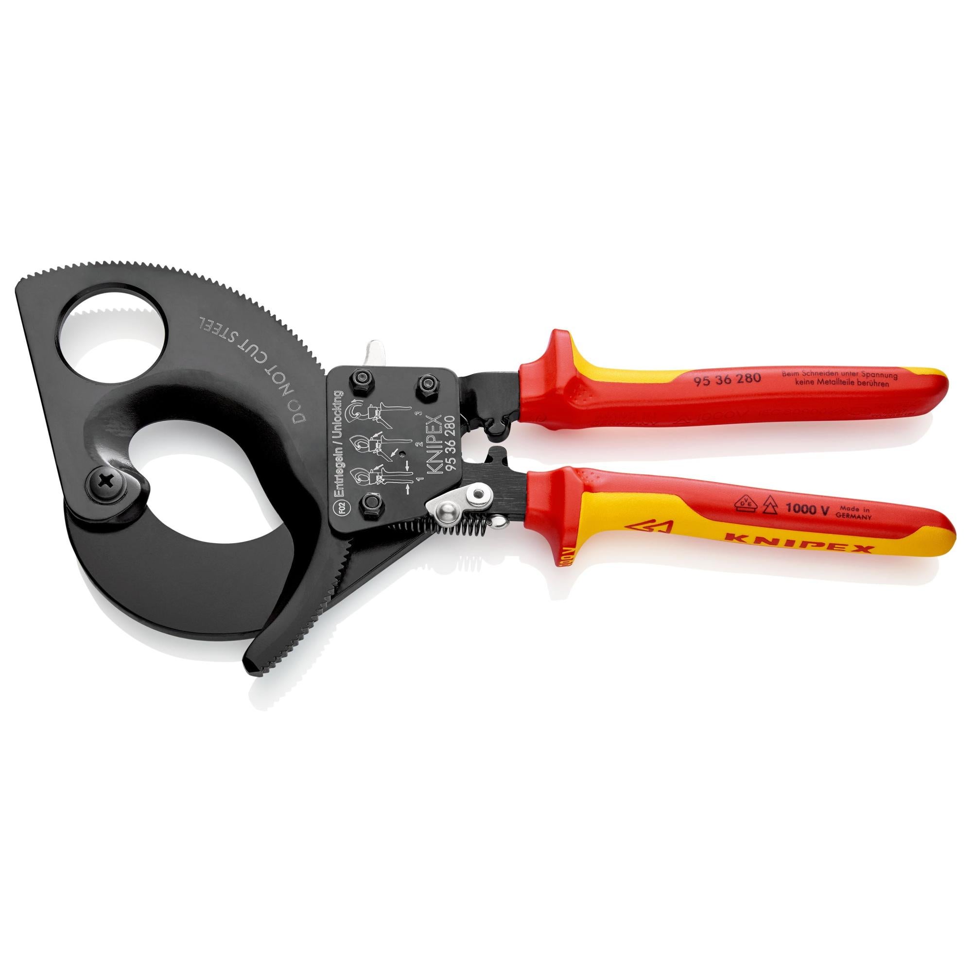 Knipex 95 36 280 - Cortacables de carraca aislado VDE 280 mm | Leroy Merlin