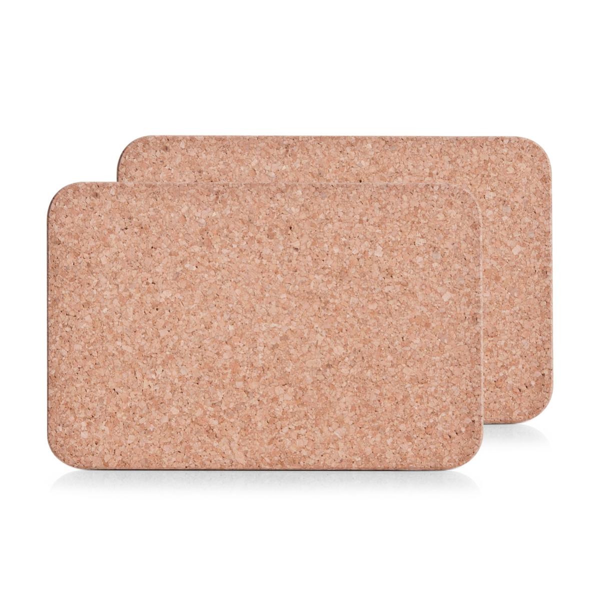 Lot de 2 dessous de plat rectangulaires en liège 30x20cm | Leroy Merlin
