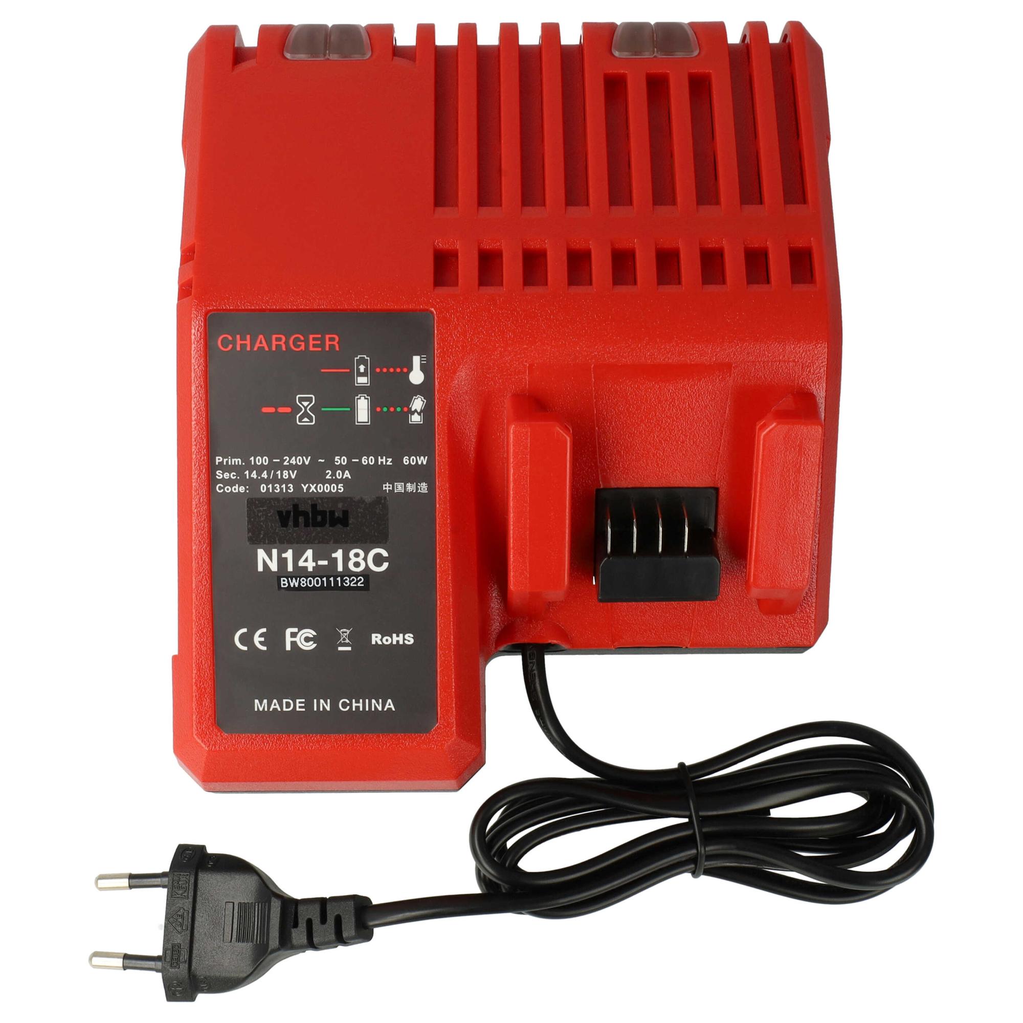 Vhbw Chargeur compatible avec Milwaukee M14, M14 B4, HD18 HX, HD18 JS ...