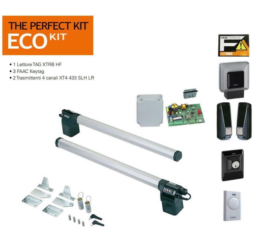 FAAC 105917 ECO KIT 230V PERFECT PER CANCELLI A BATTENTE ANTA MAX 2MT ...