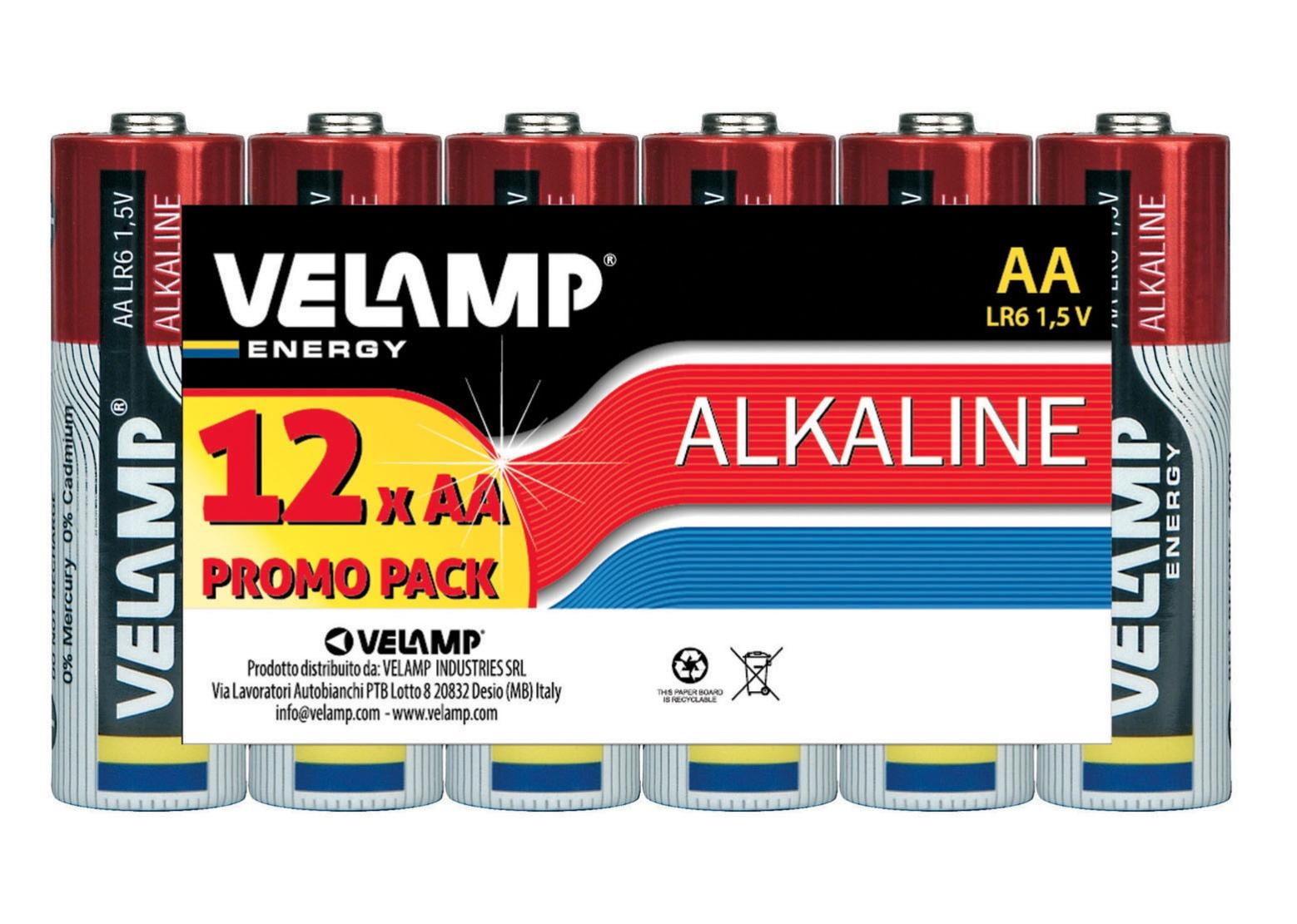 Pila alcalina stilo, LR6 AA, 1,5V - Multipack da 12 | Leroy Merlin