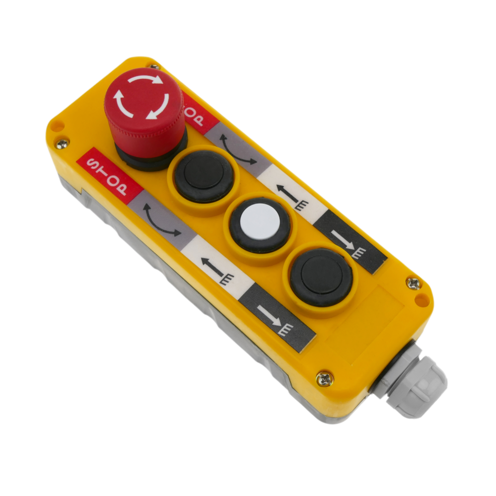 Boîte de commande avec 2+1 boutons poussoirs momentanés et arrêt d ...