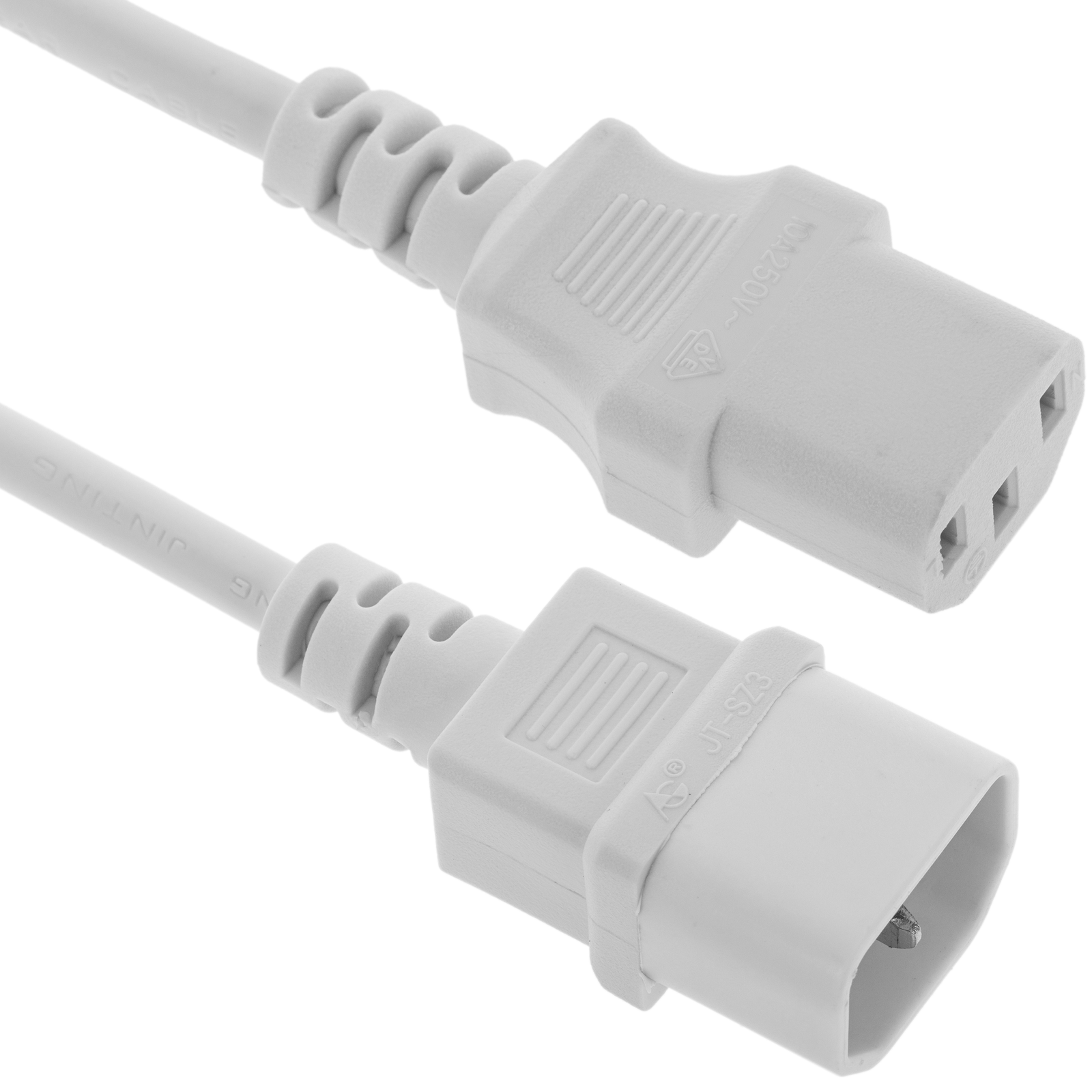 Câble d'alimentation IEC-60320 blanc C13-C14 1,8 m | Leroy Merlin
