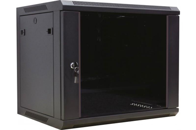 Coffret mural informatique 19 pouces 6U prof: 450mm noir (en kit ...