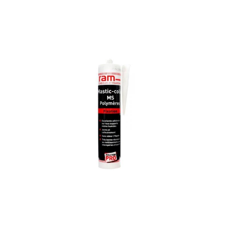 Cartouche mastic colle polymère - Noir | Leroy Merlin