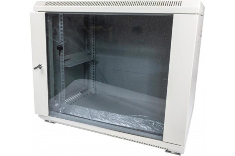 Coffret mural informatique 19 pouces 12U prof: 450mm gris (en kit ...