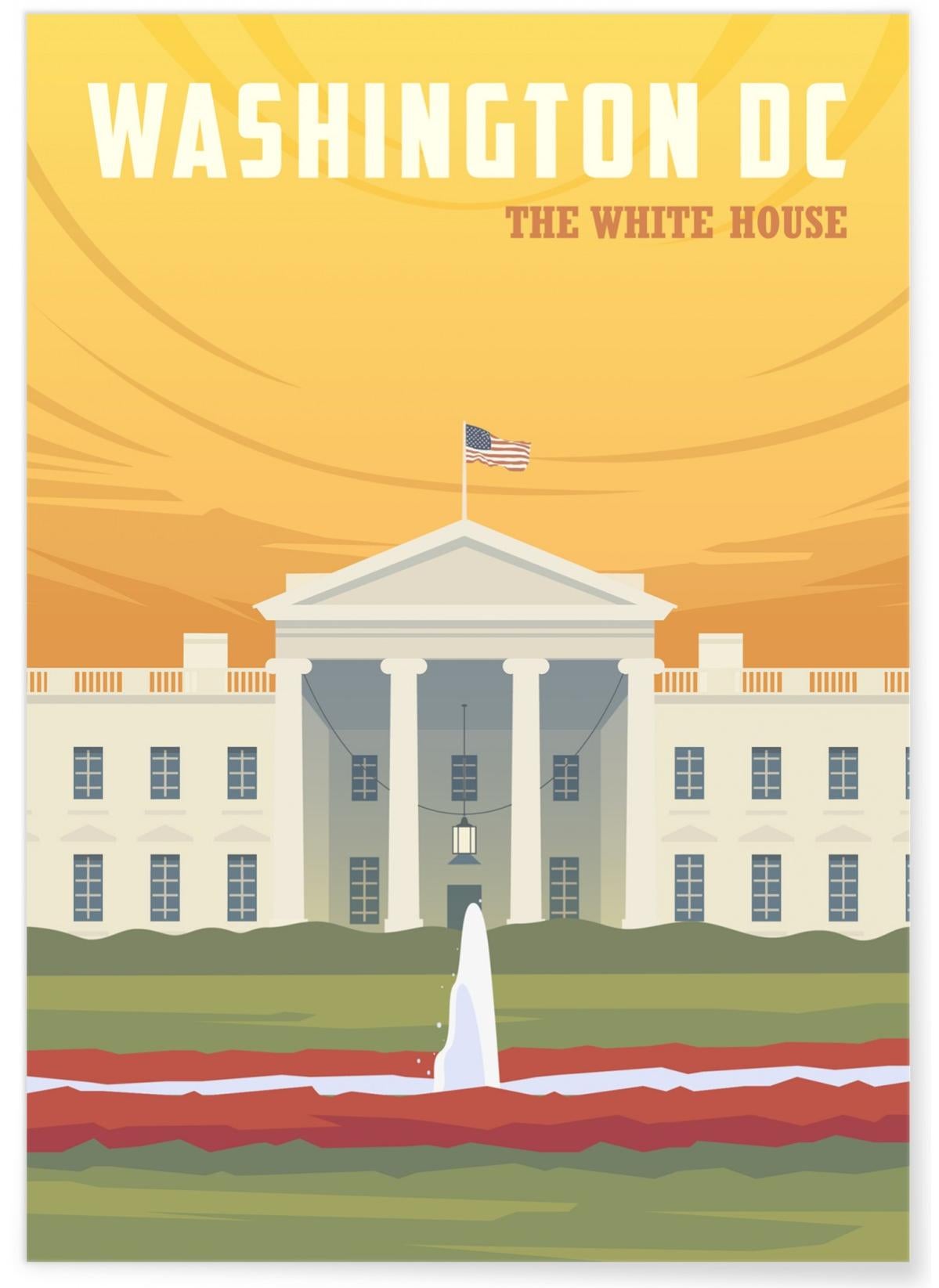 Affiche Washington : The White House - Format A3 - | Leroy Merlin