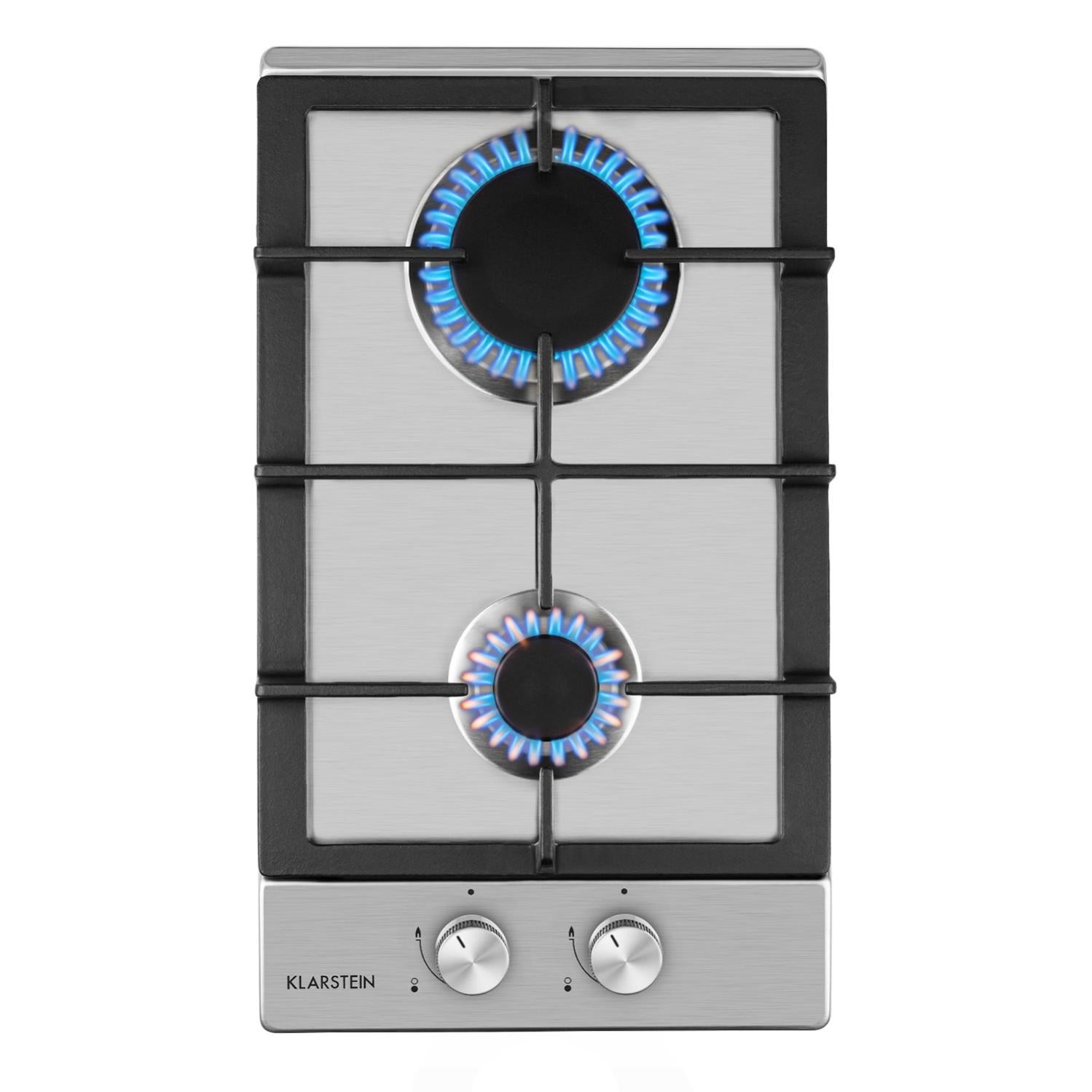 Ignito Domino Table de cuisson à gaz 2 brûleurs - Inox argent | Leroy ...