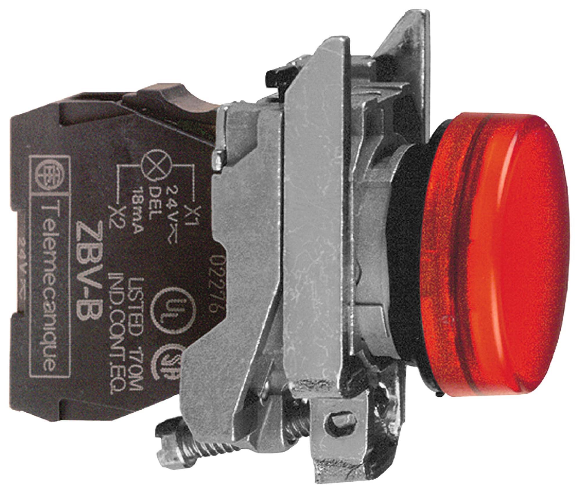 Pulsante Luminoso Bianco Ø22 Filoghiera Ad Impulso 24v 1no+1nc ...