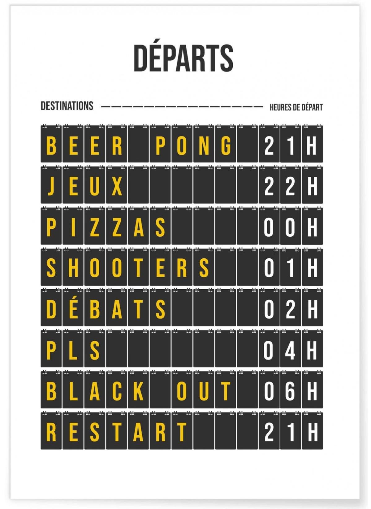 Affiche Programme Soirée - Format A3 - | Leroy Merlin