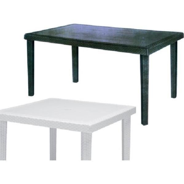 IGAP BOHEMEANTR150 Tavolo da Giardino Quadrato in Polipropilene effetto Rattan Antracite | Leroy ...