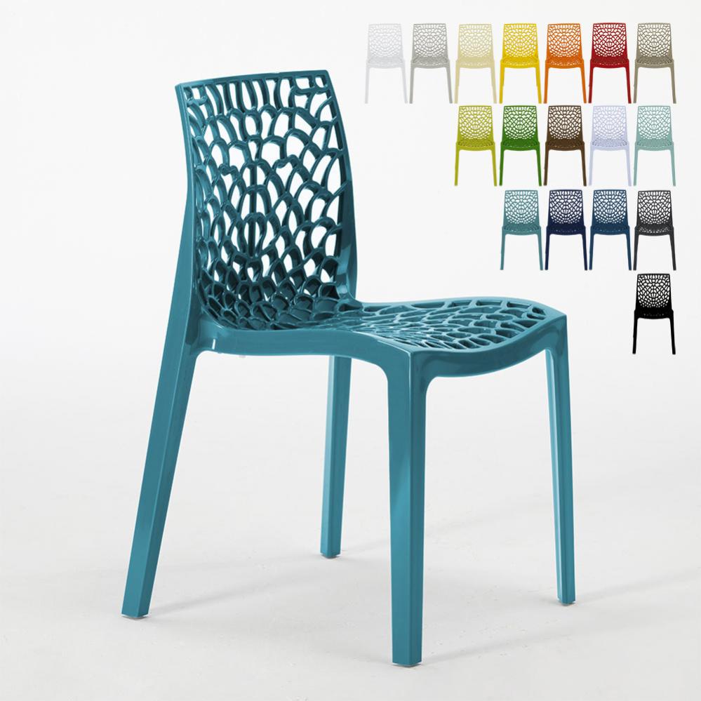 SEDIA GRUVYER IN POLIPROPILENE - GRANDSOLEIL Colore: Blu tempesta ...